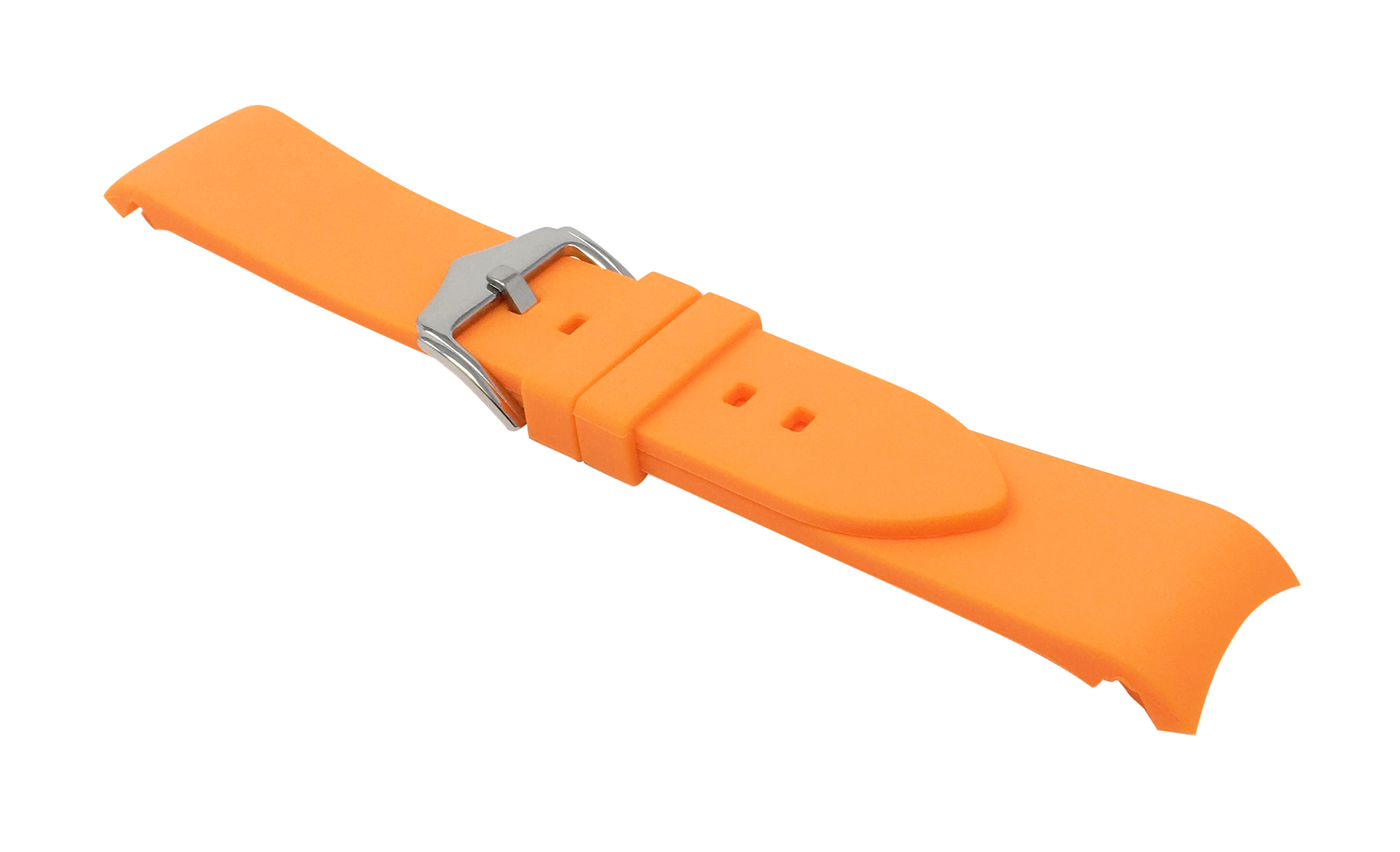 Bandini Curved End Silicone Watch Band, Rubber Strap, Many Colors 18mm ...